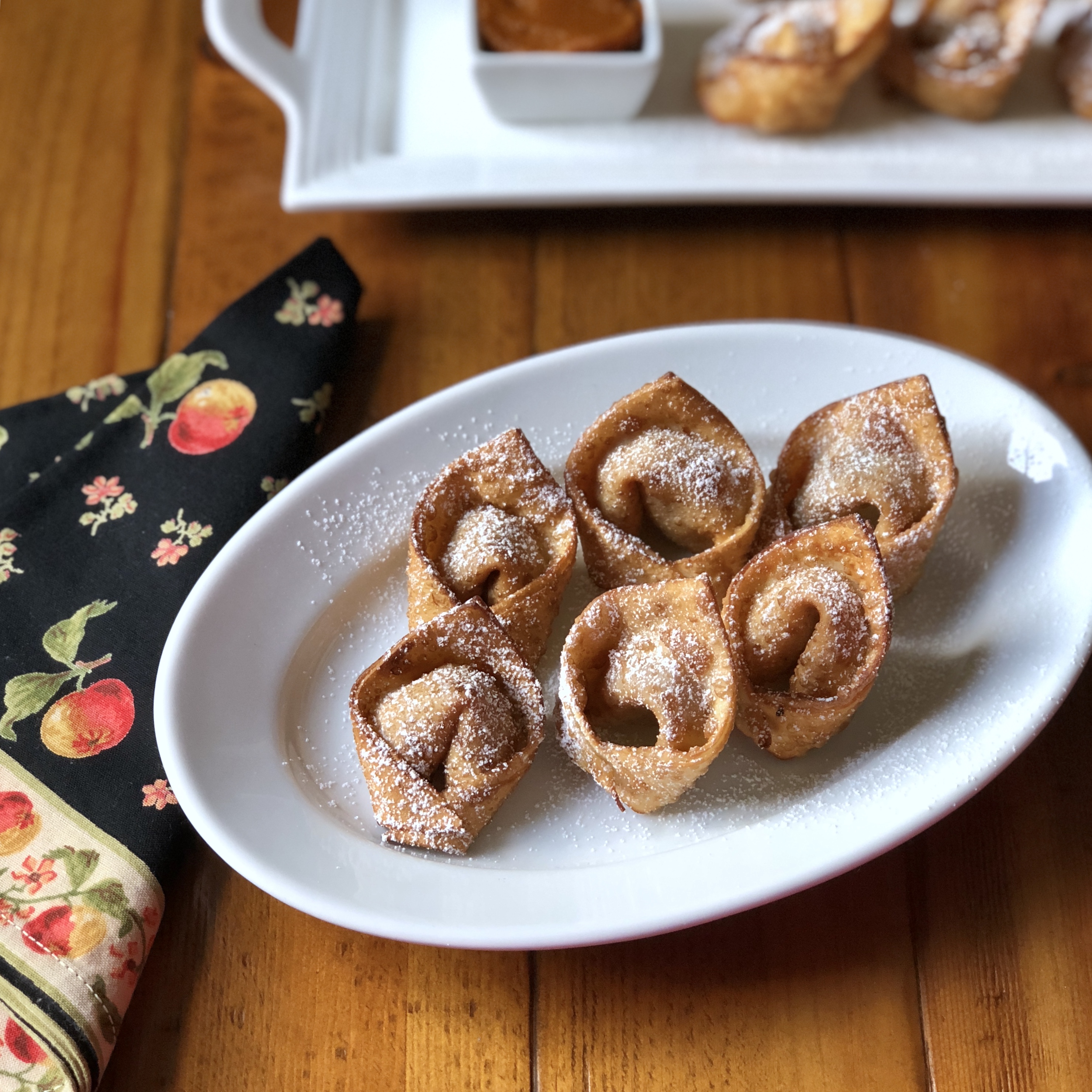 Pumpkin Butter Dessert Wontons | Thirsty Radish