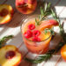 Raspberry Peach Mocktail with Rosemary | Thirsty Radish